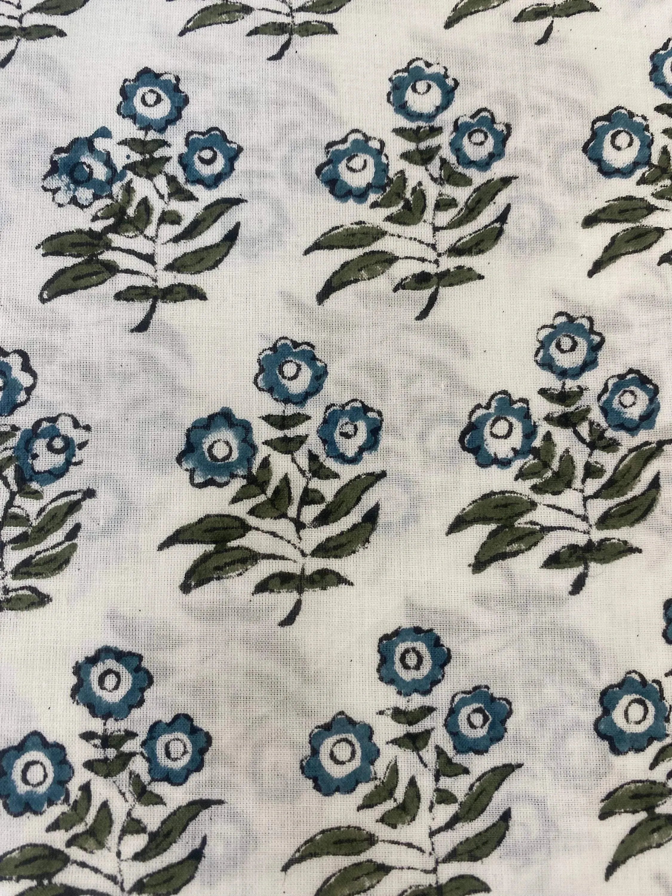 Briannah Indian Block Print Cotton Fabric by the Yard – Thread To Form